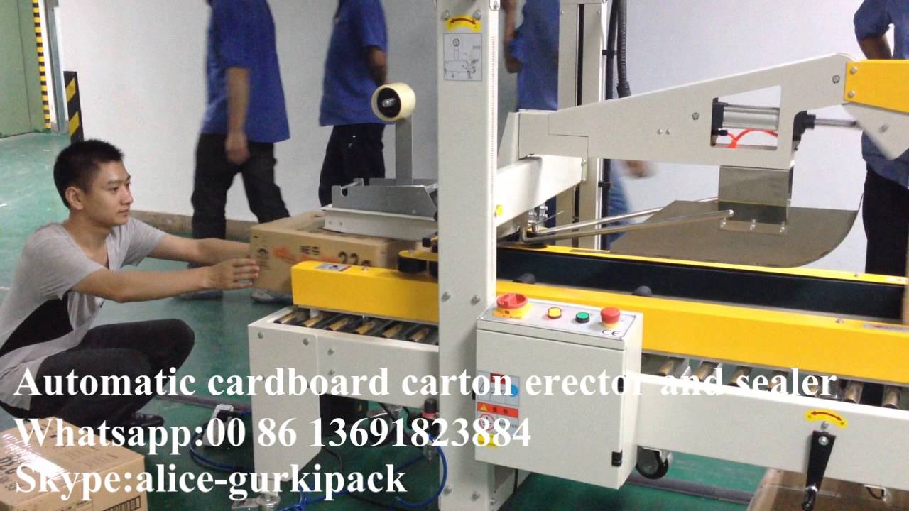 Automatic cardboard carton erector and sealer,automatic cardboard box ...