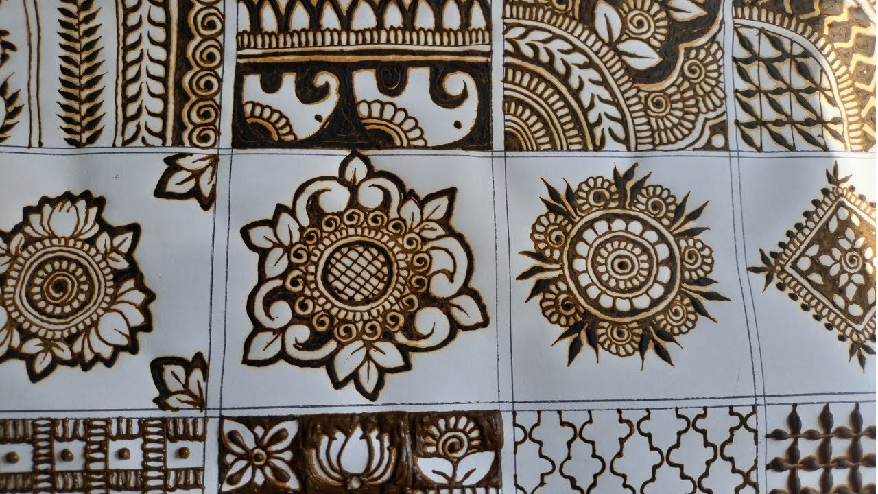 PART - 1 mehndi tutorial || different mehndi design step by step - YouTube