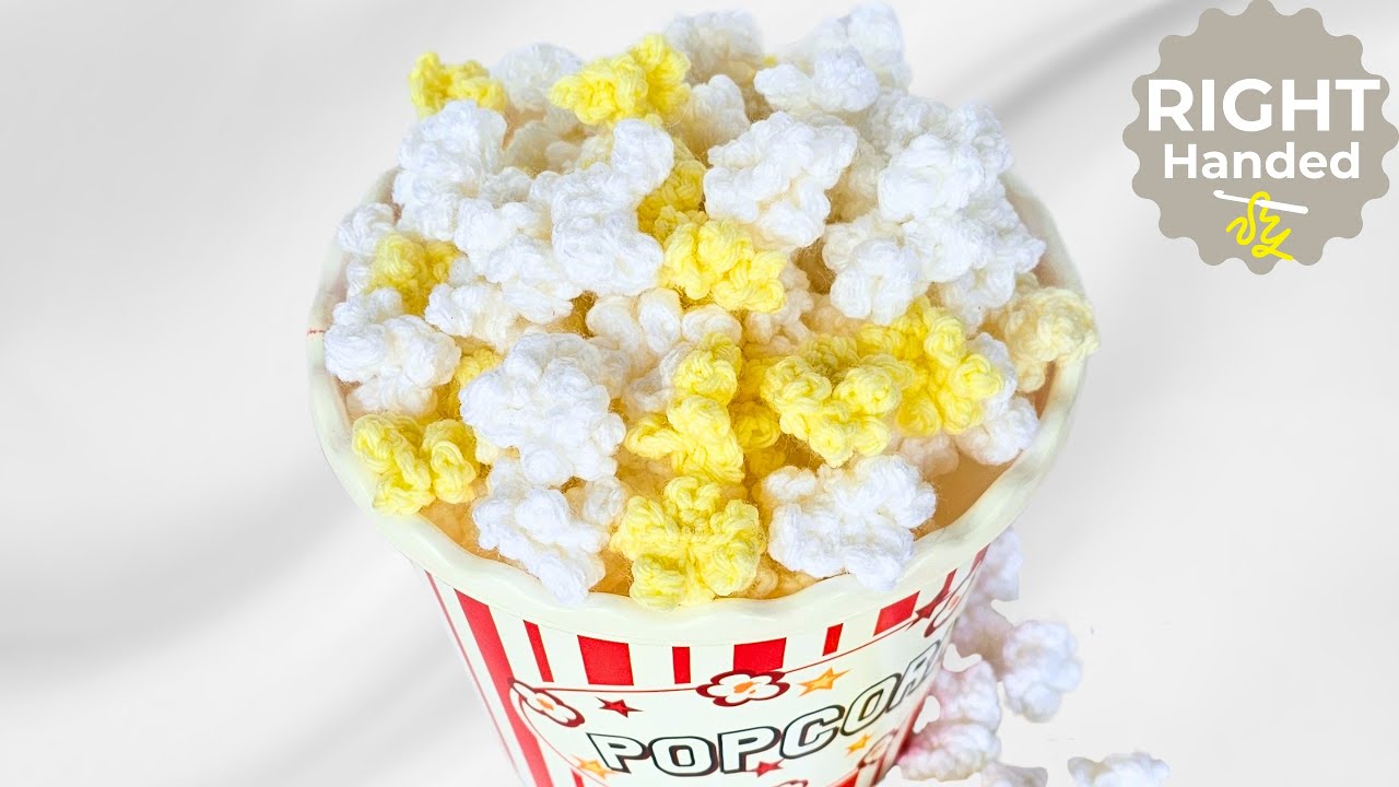 Easiest Crochet Popcorn You’ll Ever Make – Looks Like Real Popcorn ...