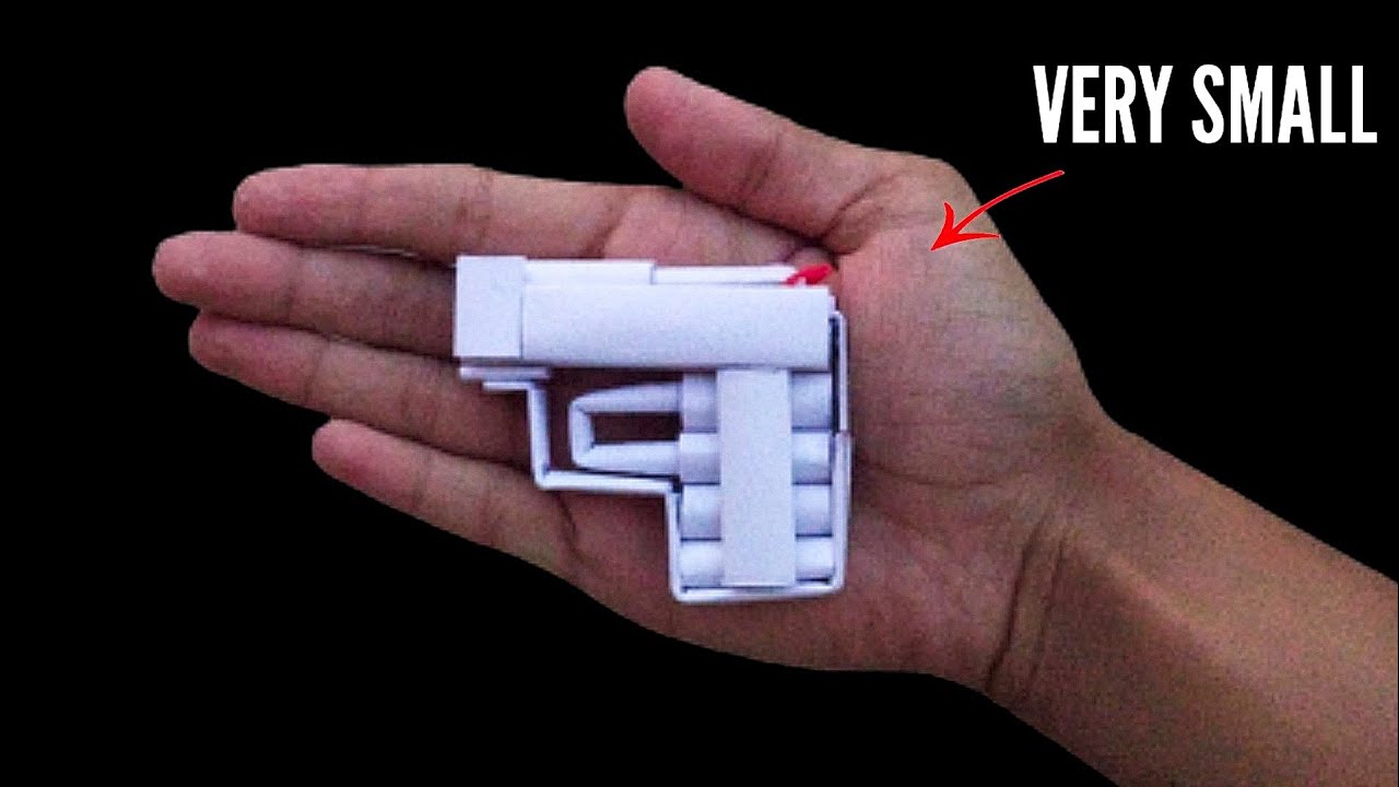 Very Small Paper Pistol | Paper pocket mini gun easy | Paper pocket ...