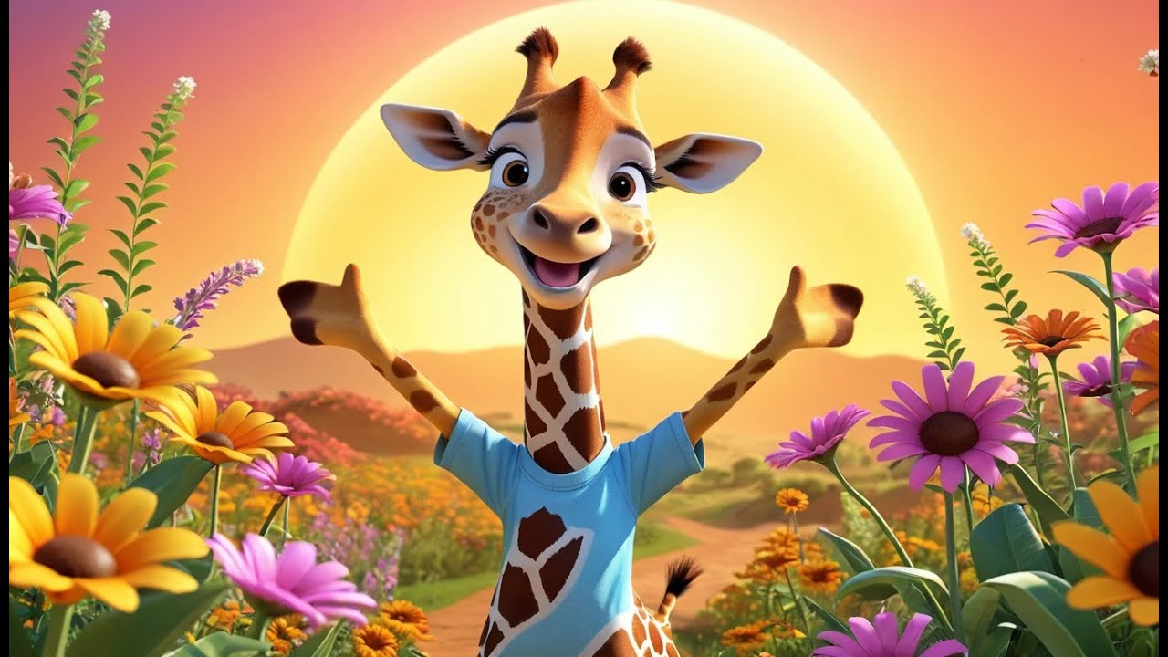 Stretch Your Arms with Giraffe | Fun Kids Exercise Song | Sing, Reach ...