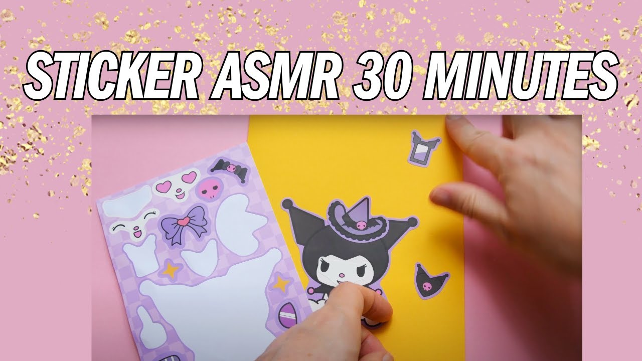 STICKER ASMR 30 MINUTES #sticker #asmr #asmrstickysounds - YouTube