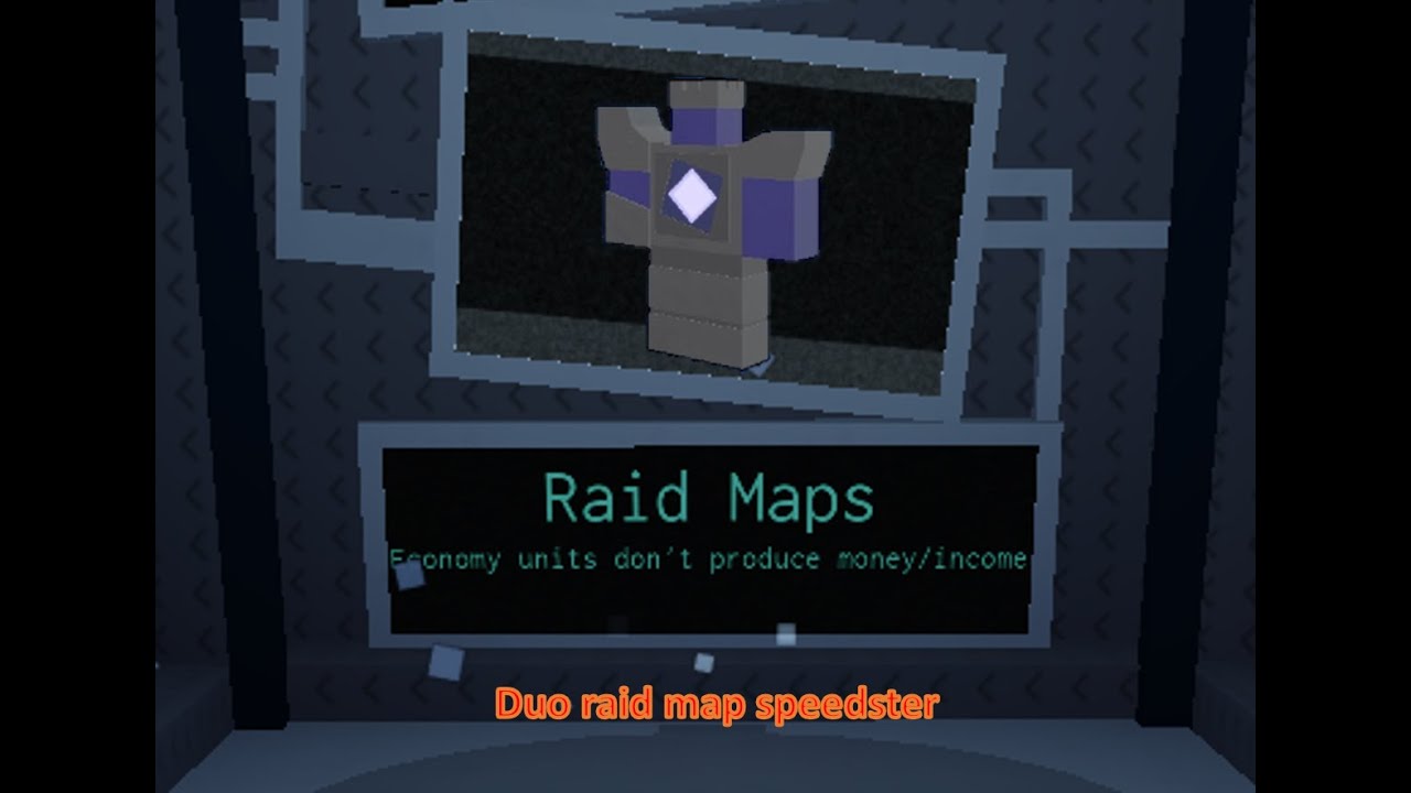 Duo speed mode raid map | world tower defense roblox - YouTube