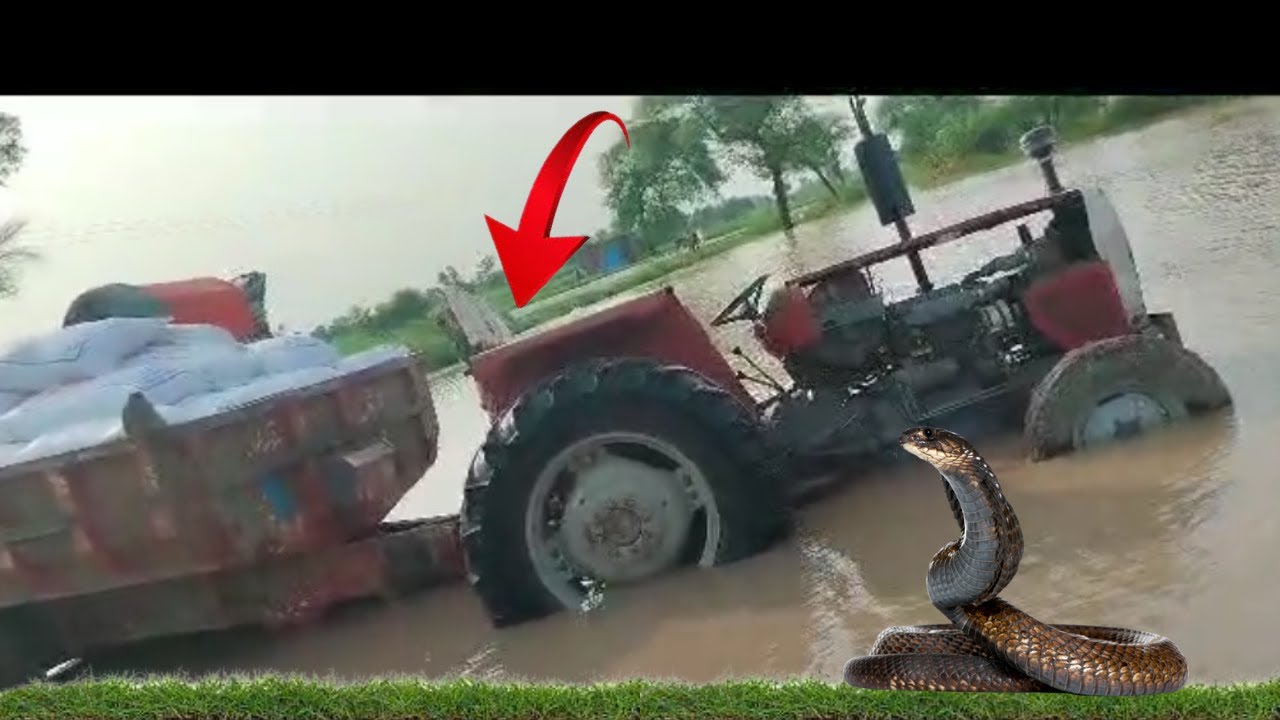 Tractor Trala In Heavy Flood - YouTube