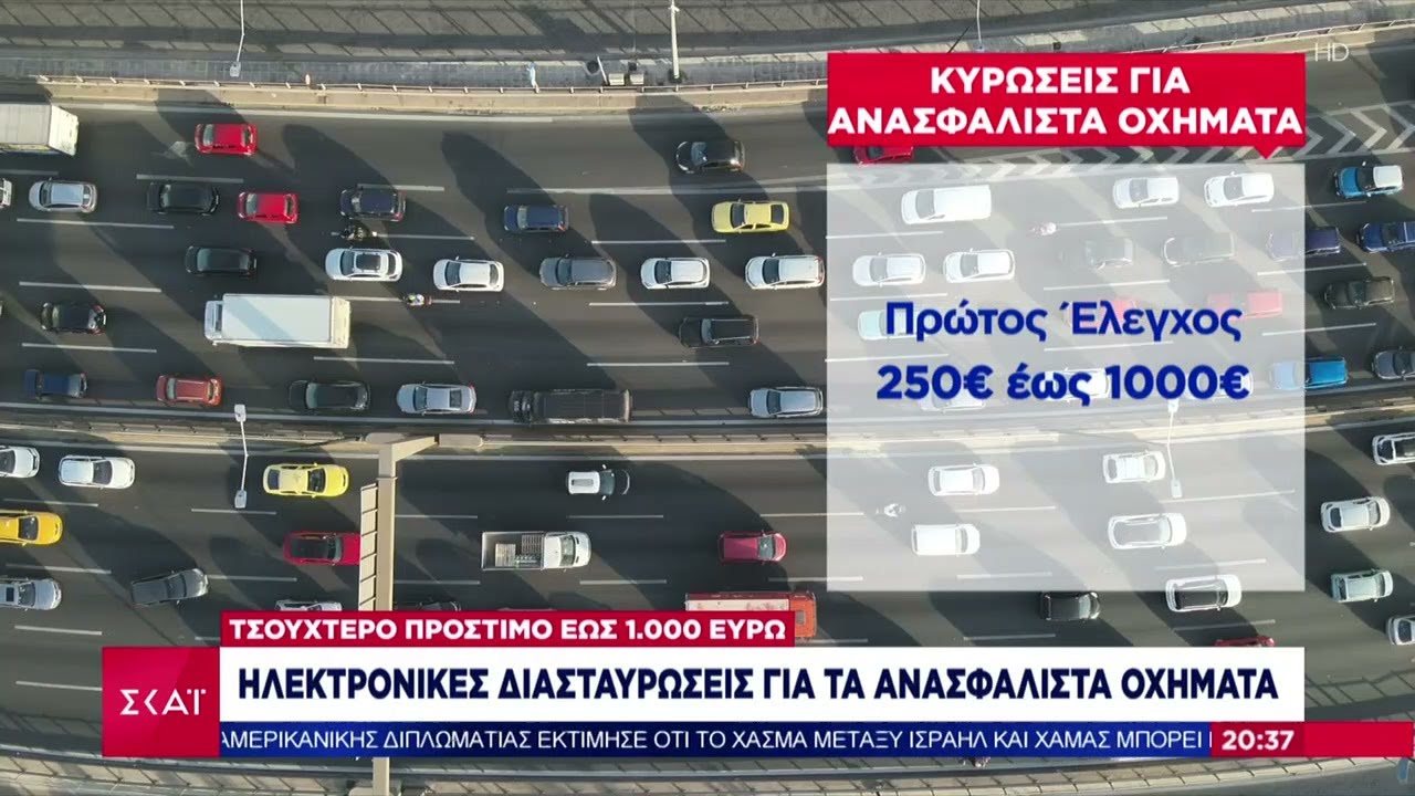 Ηλεκτρονικές διασταυρώσεις για τα ανασφάλιστα οχήματα – Πρόστιμα και ...