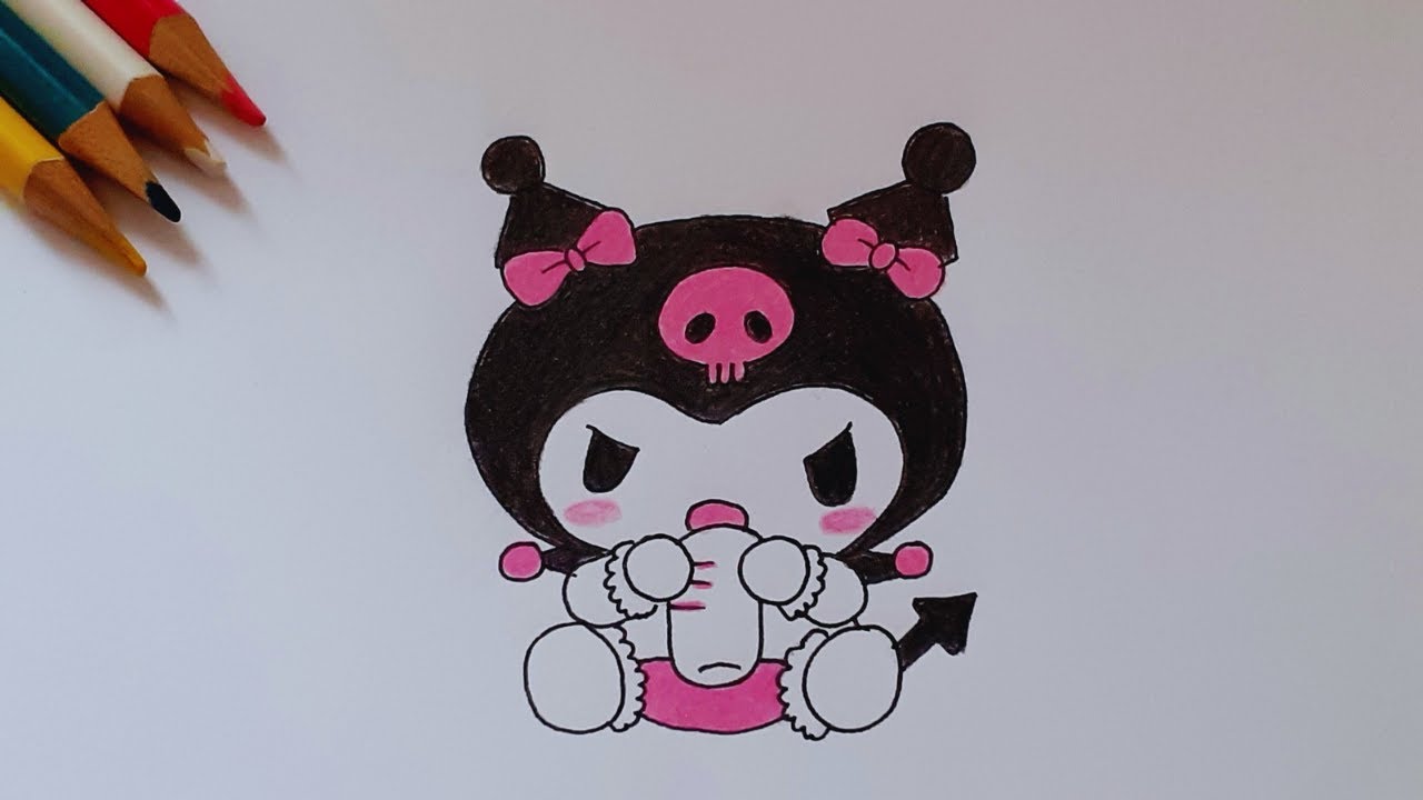 How to draw kuromi easy||sanrio charmmy kitty - YouTube