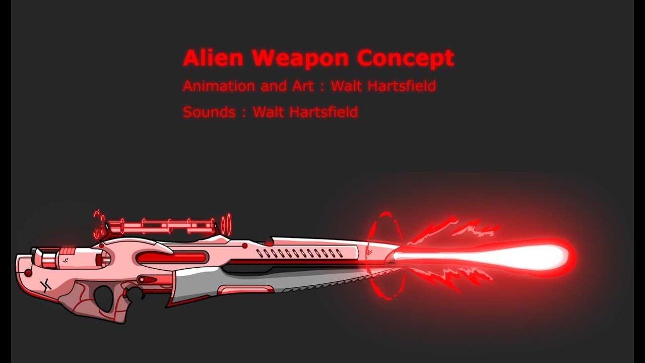 Alien Plasma Rifle Concept Animation V1 - YouTube