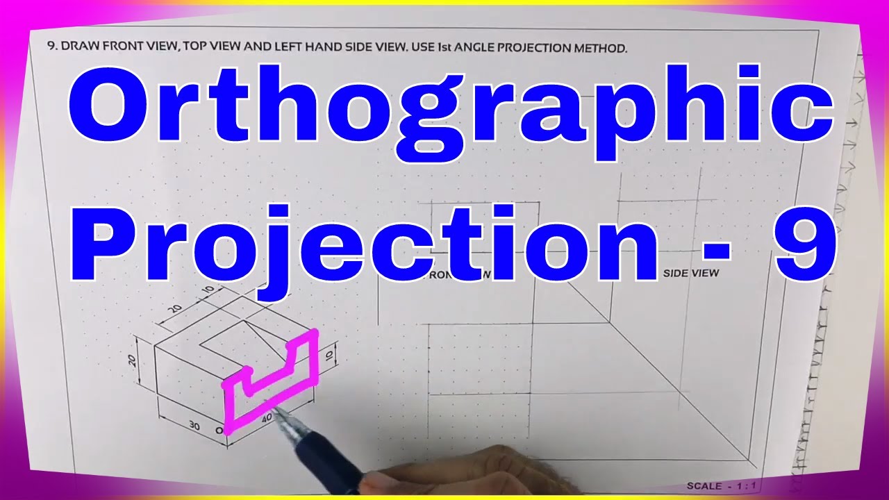 Orthographic Projection 9, Engineering Drawing , Technical Drawing ...
