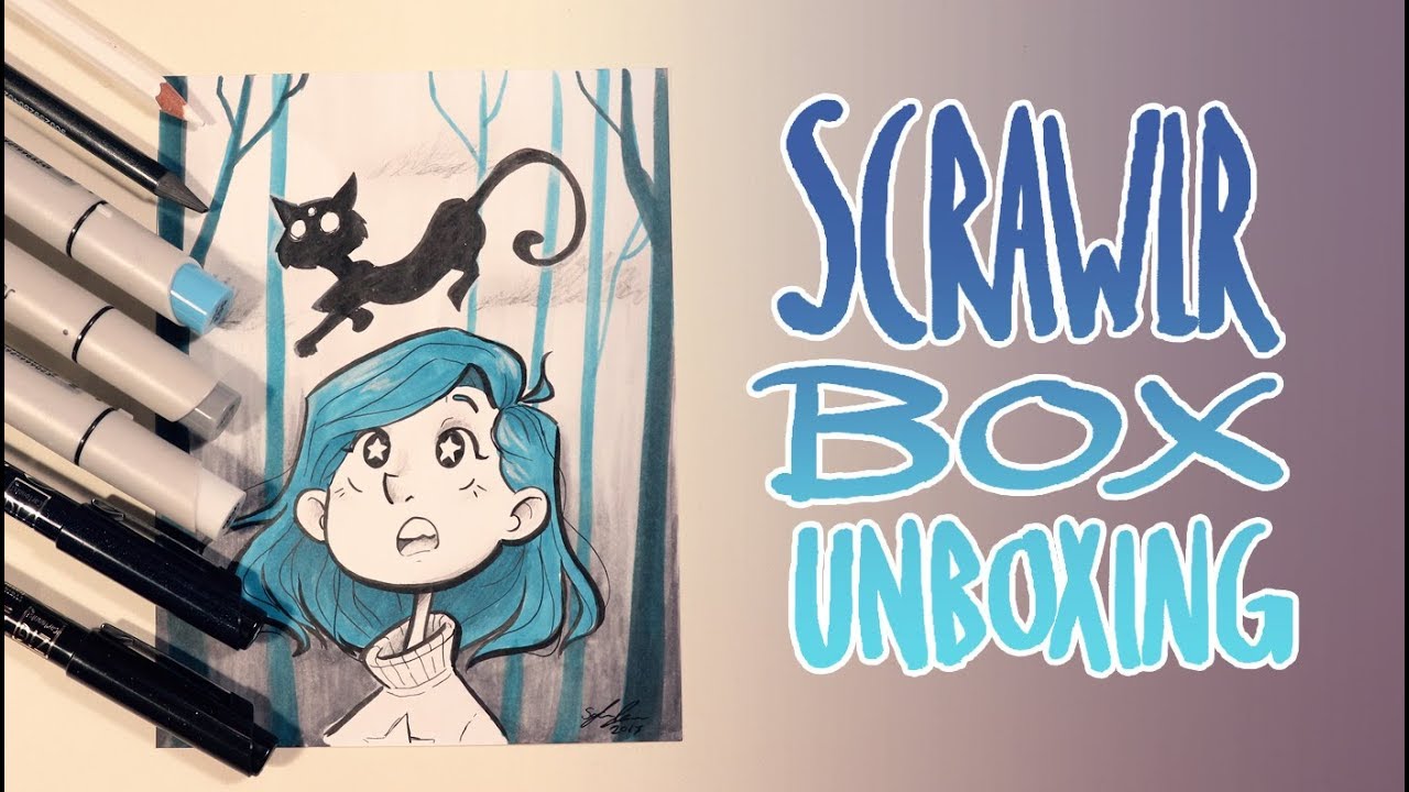 Scrawlrbox Unboxing Art Stranger Worlds Youtube