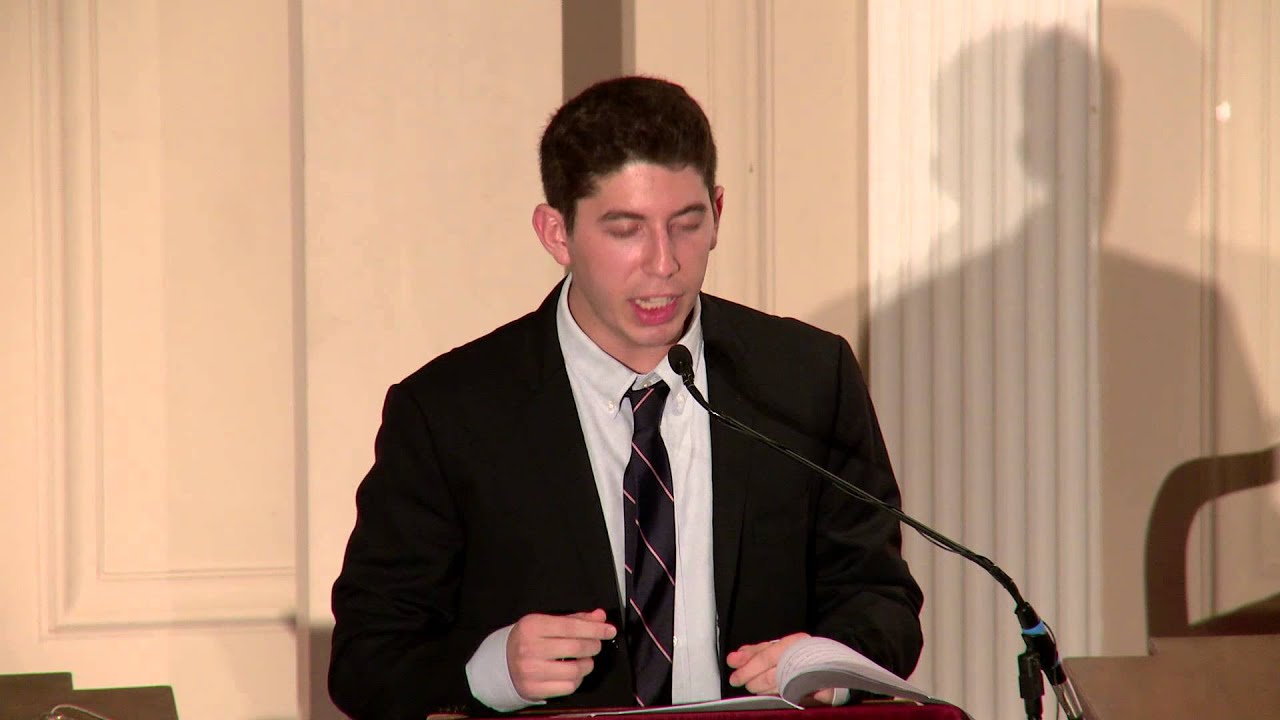 Teddy Cohan '16, 2014 William Sloane Coffin Prize winner - YouTube