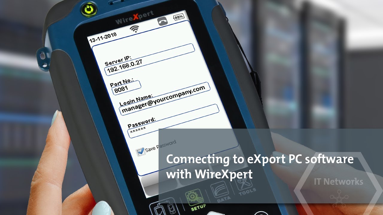 Connecting to eXport Cloud with WireXpert - YouTube