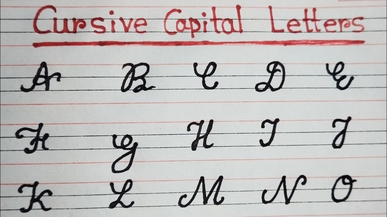 cursive capital letter//cursive alphabet//English capital letters ...