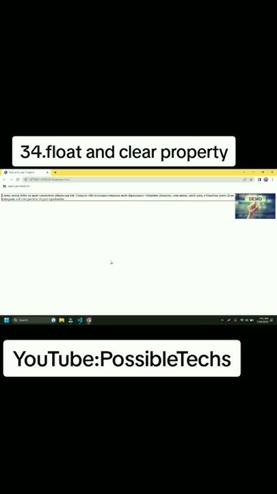 float and clear property in css | #css #possibletechs #float#cssfloat#clear#cssclear - YouTube