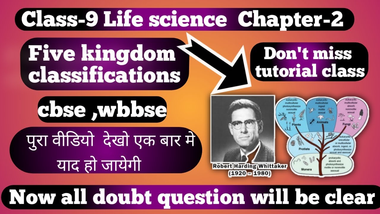 FIVE KINGDOM CLASSIFICATIONS BY R.H.WHITTAKER - YouTube