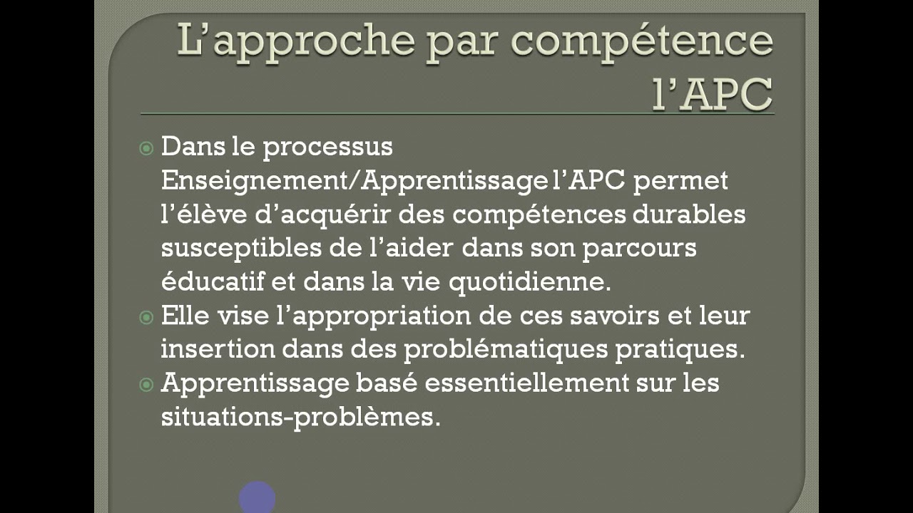 La pédagogie par objectif et l'approche par compétence De la PPO à la ...