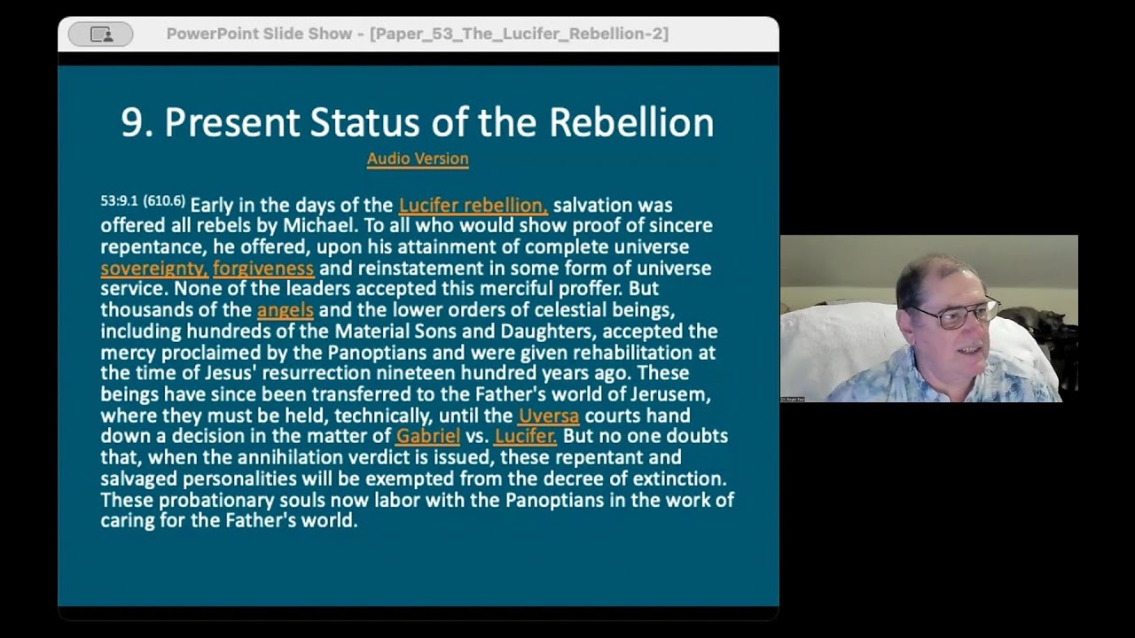 The Urantia Book Paper 53 The Lucifer Rebellion Part 6 10 8 2024