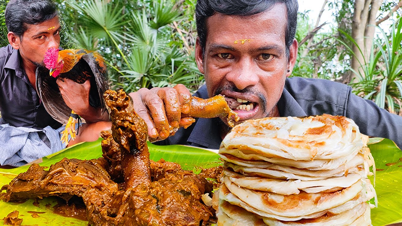 20 PAROTTA With Delicious Country Chiken Gravy Cook & Eating Delicious ...