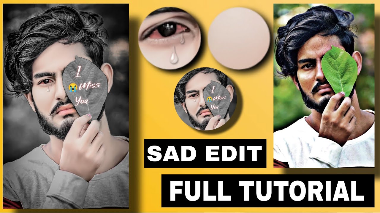 सबसे Best Sad Photo Editing जानें || Broken Photo Editing || Alone ...