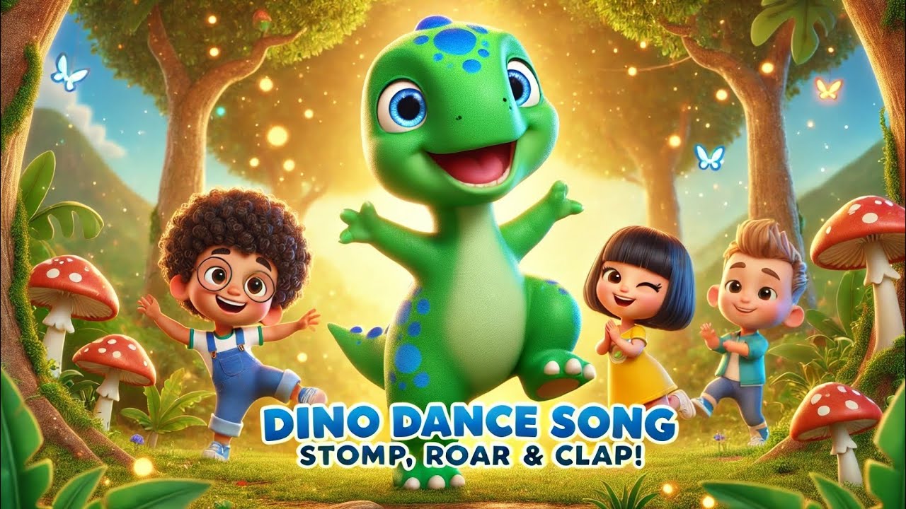 Dino Dance Song 🦖 | Stomp, Roar & Clap! | Fun Kids Song & Nursery Rhyme ...