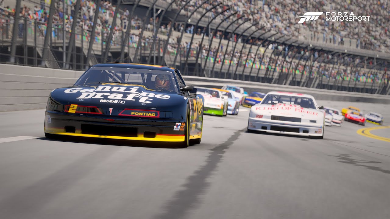 Forza Motorsport 8 - 80s Nascar multiplayer racing at Daytona - YouTube