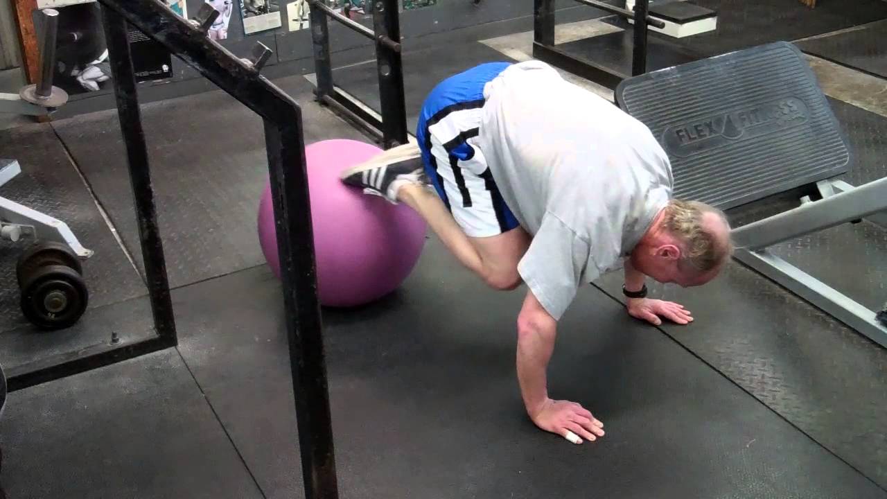 Prone Tuck Up on Swiss Ball - YouTube