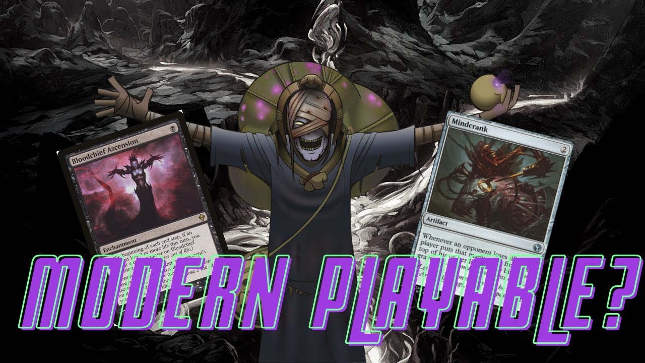 [Modern MTG] Bloodchief Ascension Mindcrank Combo - YouTube