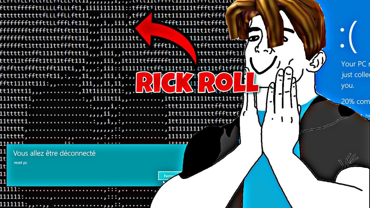 On le Rick Roll et fait crash son PC 😂 - YouTube
