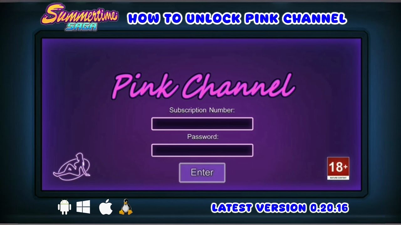 How to unlock the Pink Channel / Summertime Saga 0.20.16 Latest Version ...
