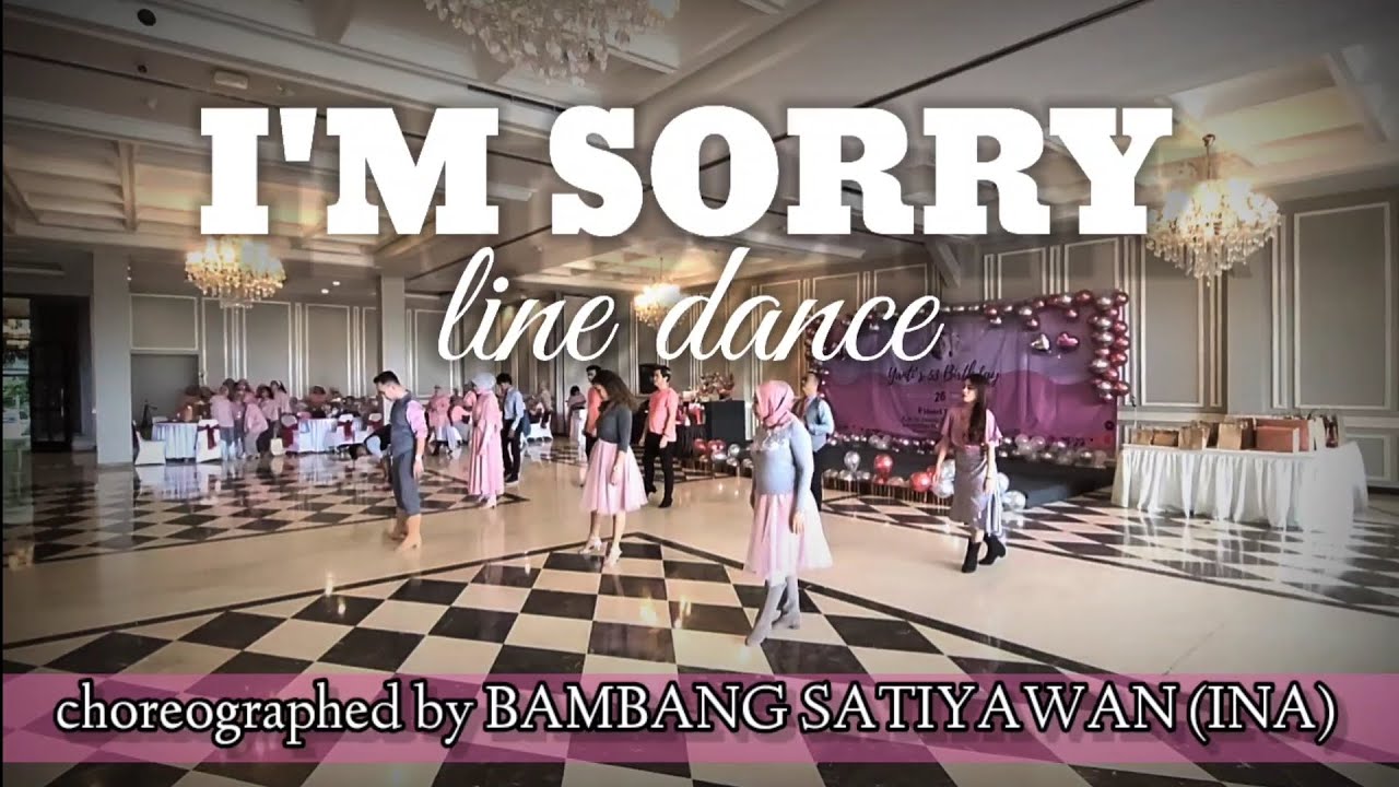 I'M SORRY - line dance - YouTube