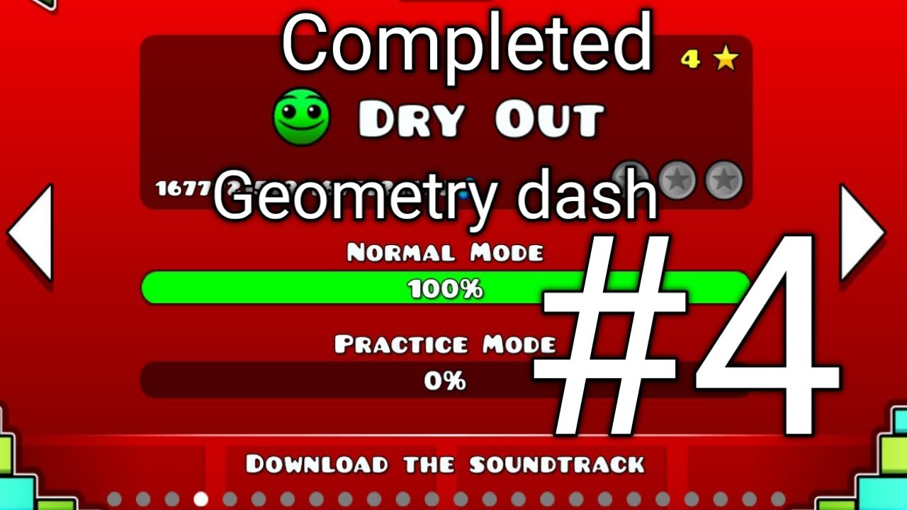 Completed level dry out [Geometry dash] - YouTube