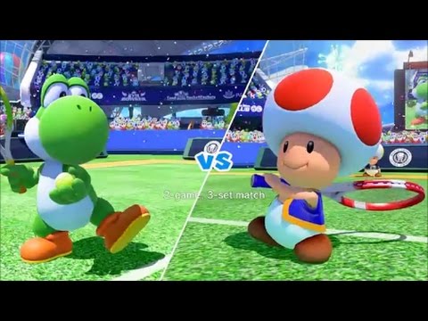 Mario Tennis Ultra Smash - Standard Match: Yoshi vs Toad - YouTube