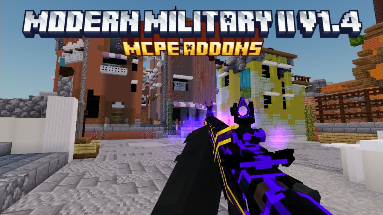 ADDON MODERN MILITARY II V1.4 BEST 3D GUN ADDON MCPE 1.20+ - YouTube