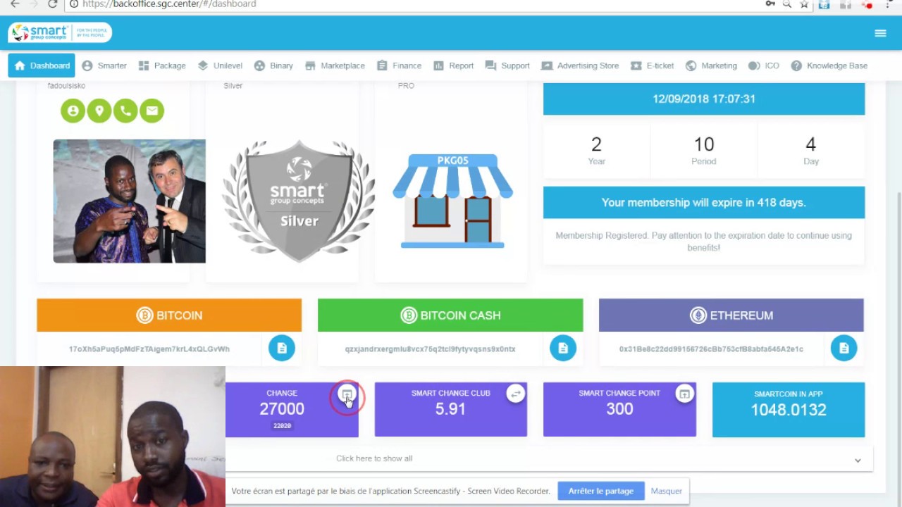 SGC : Comment débloquer ses fonds dans SMARTBIT - YouTube