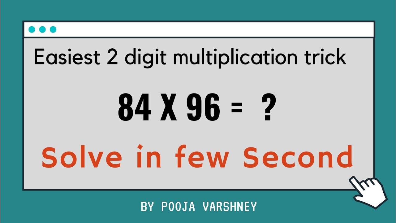 Easiest trick of 2 digit multiplication | short method of two digit ...