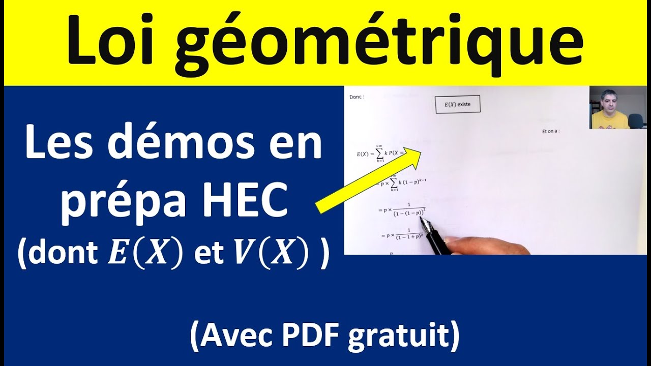 Loi géométrique : formule, espérance et variance démonstration - YouTube