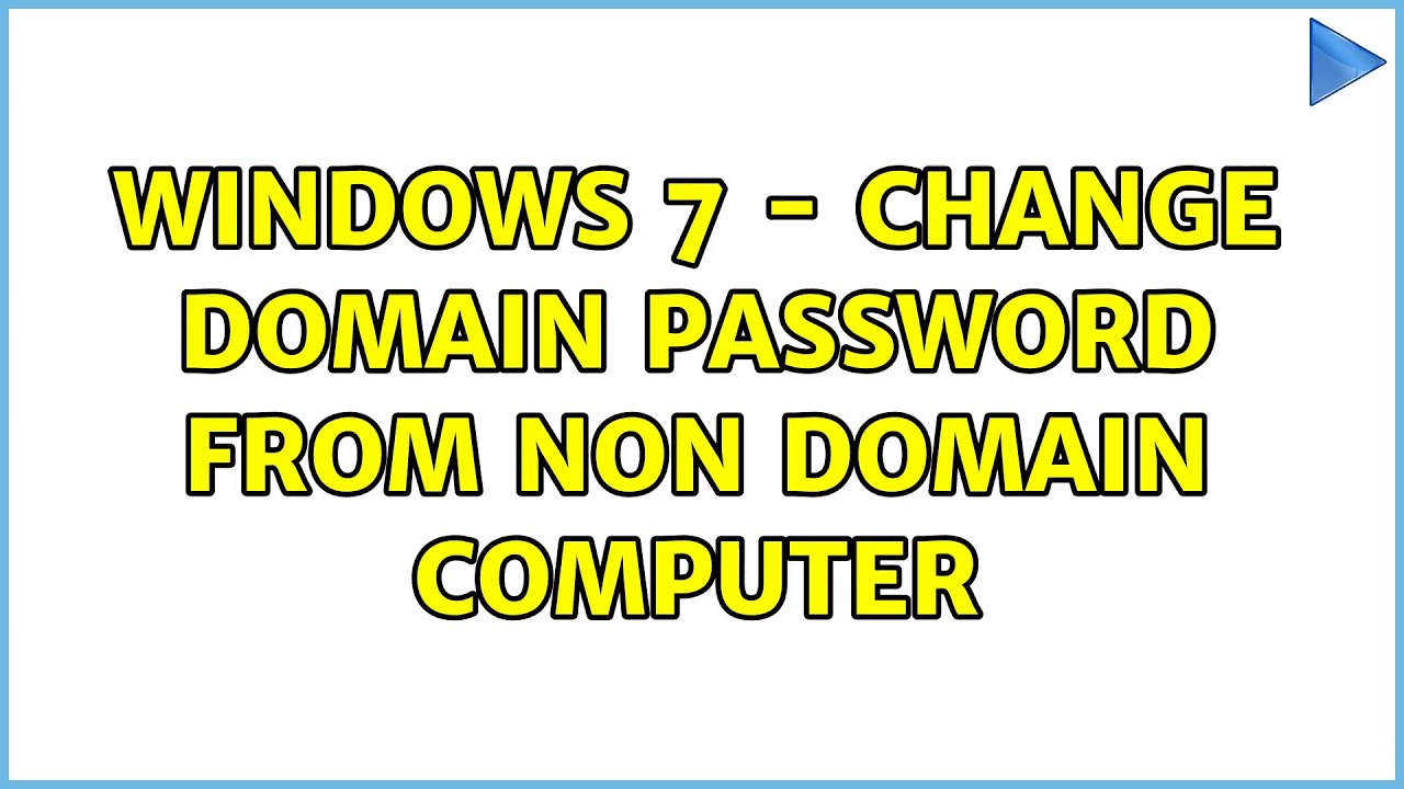 Windows 7 Change Domain Password From Non Domain Computer 2 Windows 7 Change Domain Password From Non Domain Computer 2
