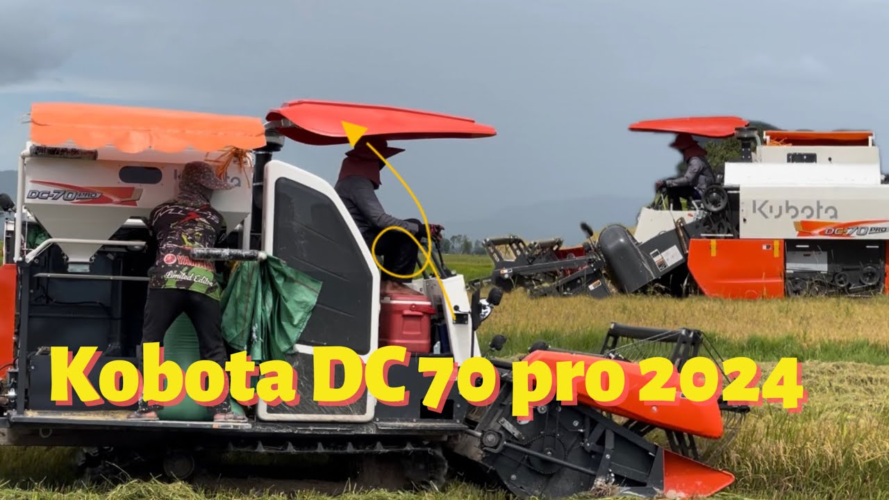 Ob kobota Dc70 pro 2024 harvesting machine, new release, rice ...