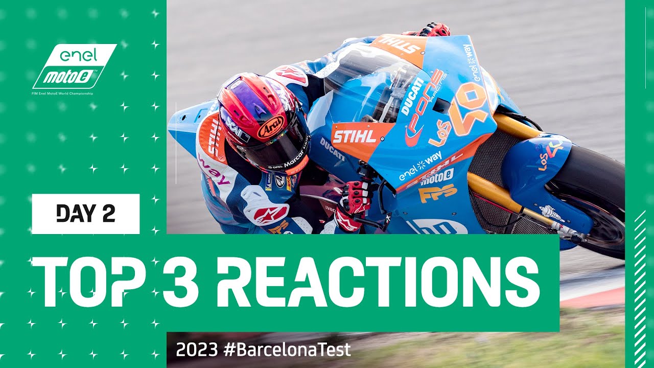 #MotoE Top 3 riders in Day 2 explain their sensations | #BarcelonaTest⚡ ...