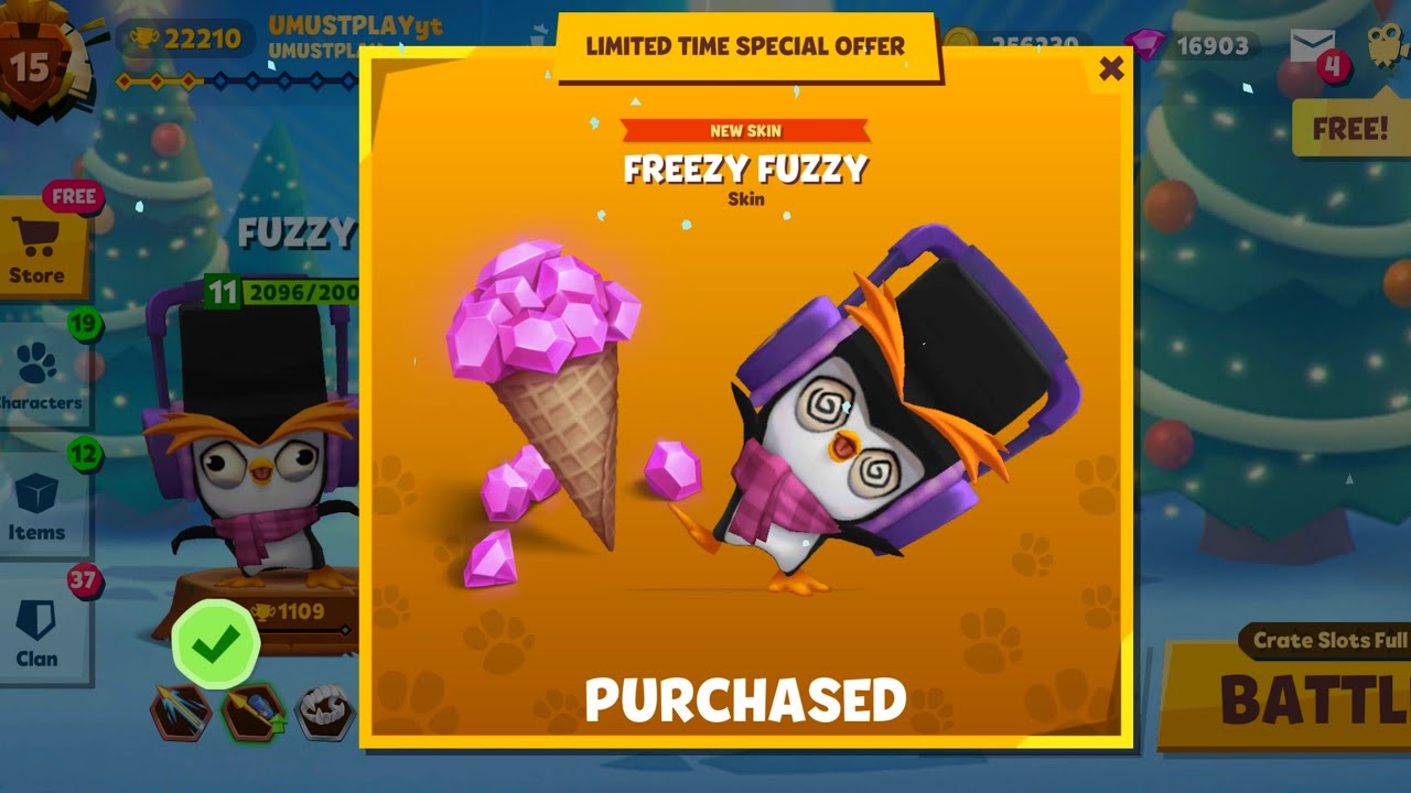 FREEZY FUZZY +💎Free GEMS & CRATE Zooba - YouTube