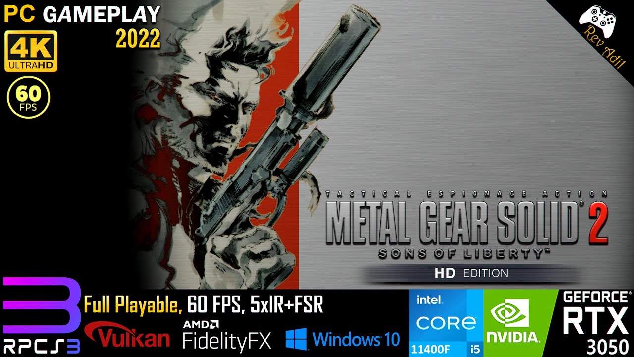 Metal Gear Solid 2 HD PC Gameplay | RPCS3 | Full Playable | PS3 ...