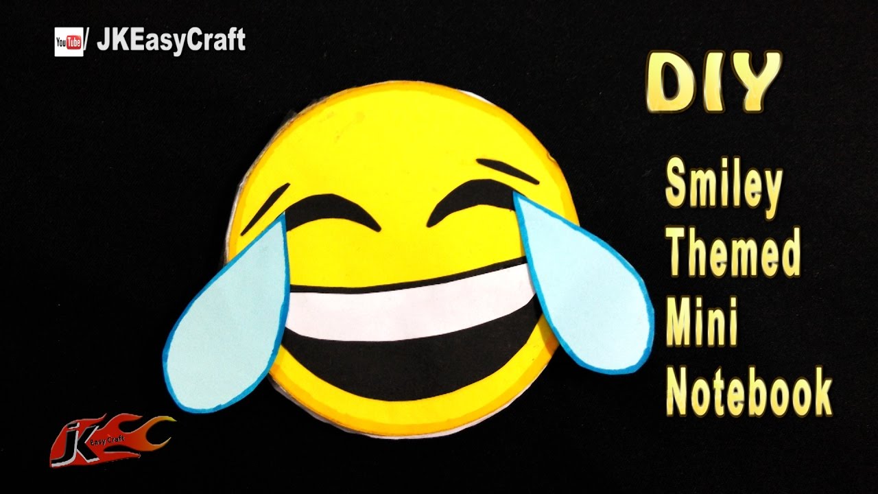 DIY Emoji Mini Notebook Tutorial | JK Easy Craft 221 - YouTube