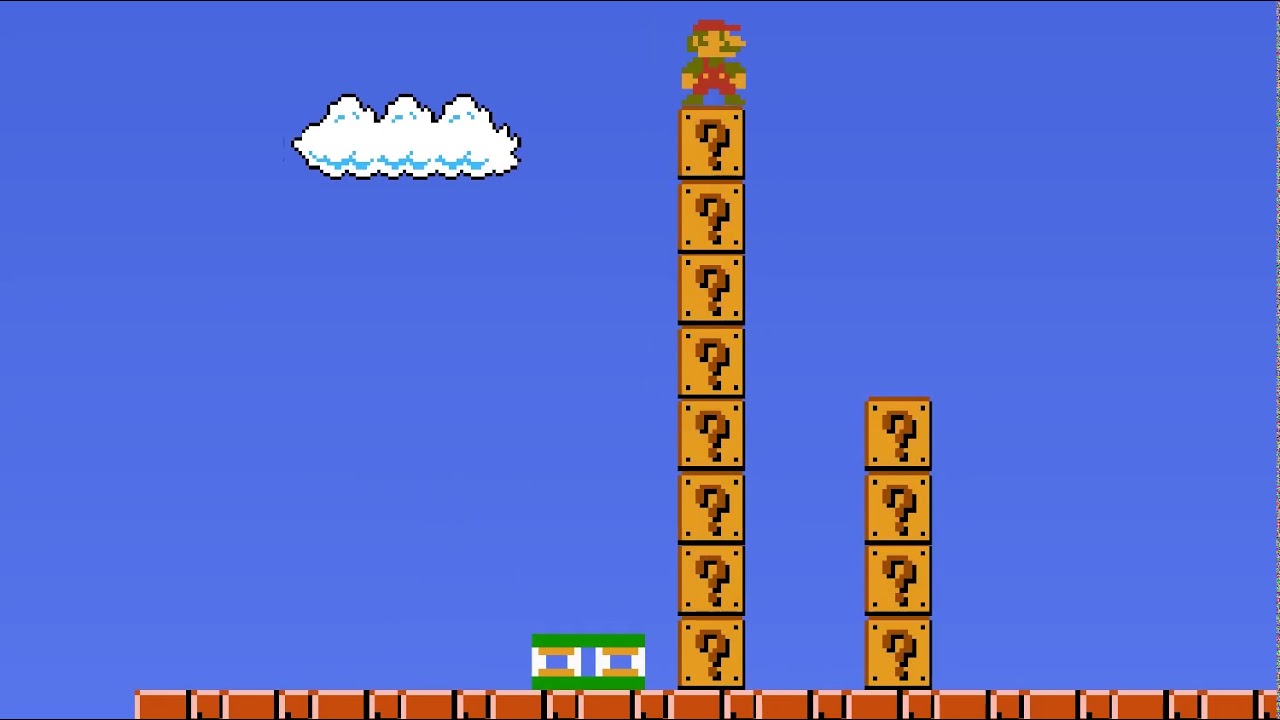 Super Mario Bros BROKEN World 1-1 - YouTube