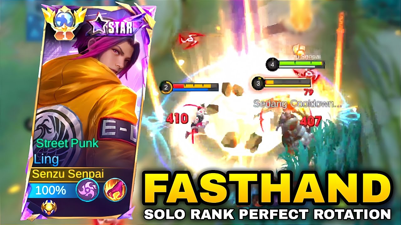 LING FASTHAND SOLO RANK ( INTENSE BATTLE ) Top Global Ling Gameplay ...
