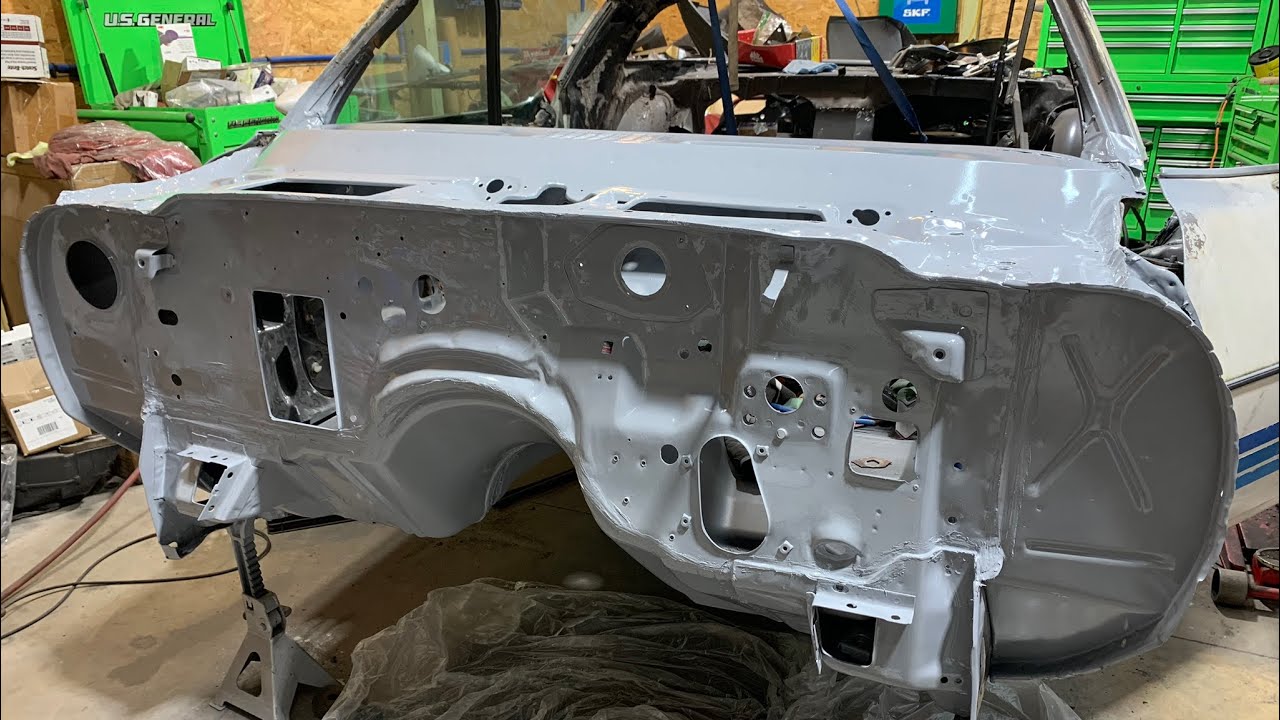 1981 Camaro Z28 restoration gets firewall painted and freshly painted ...