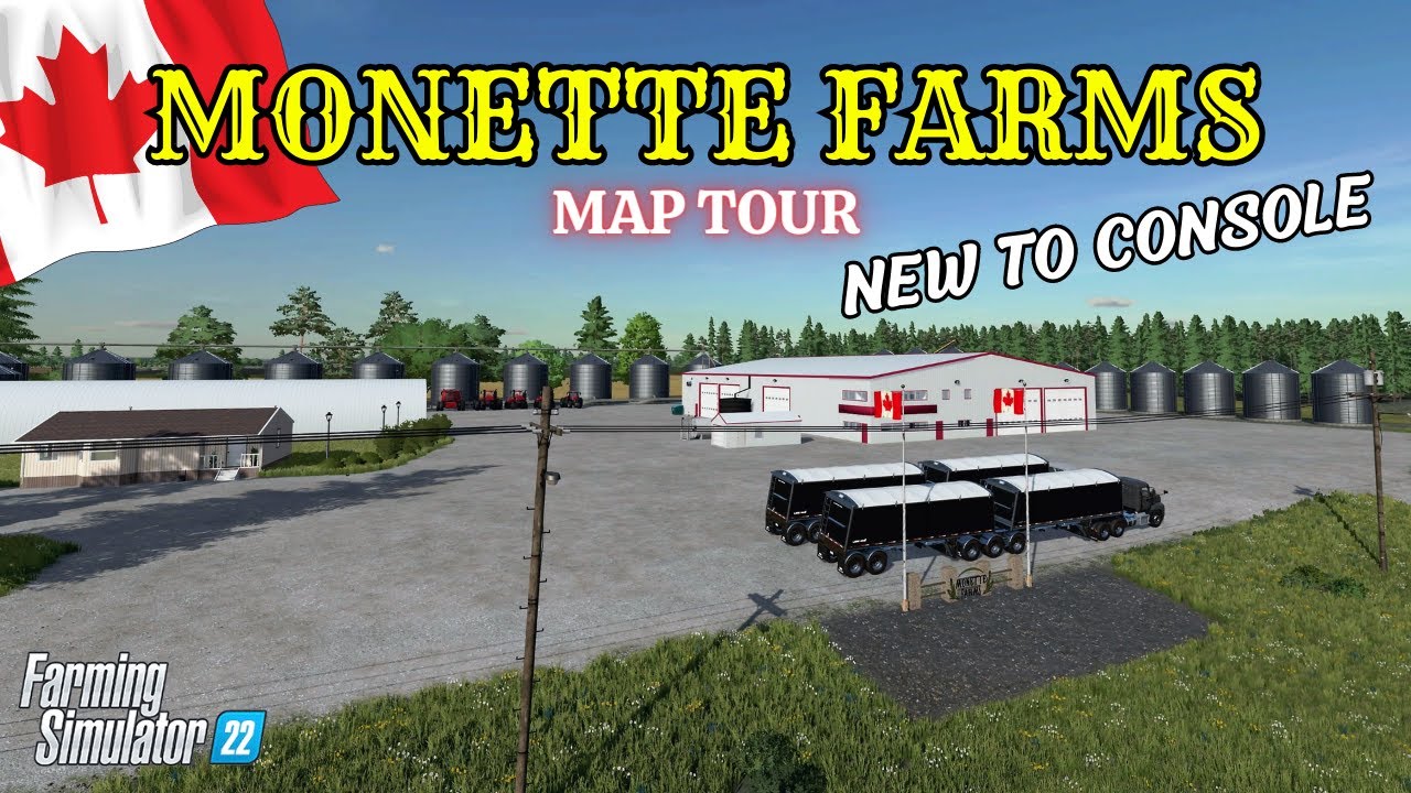 "MONETTE FARMS" FS22 Map Tour/Review | New Mod Map | Farming Simulator ...