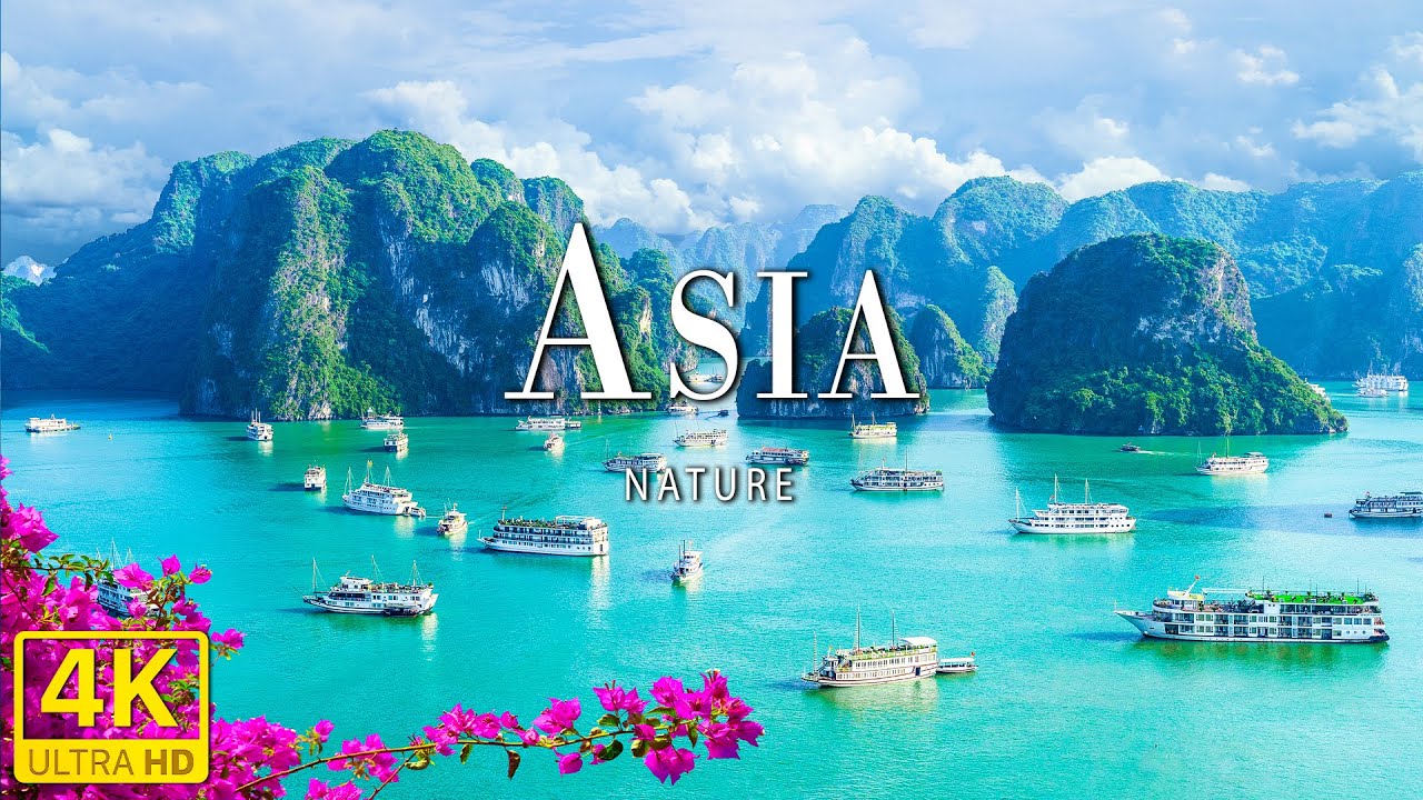 FLYING OVER ASIA 4K Ultra HD - Relaxing Music With Beautiful Nature ...