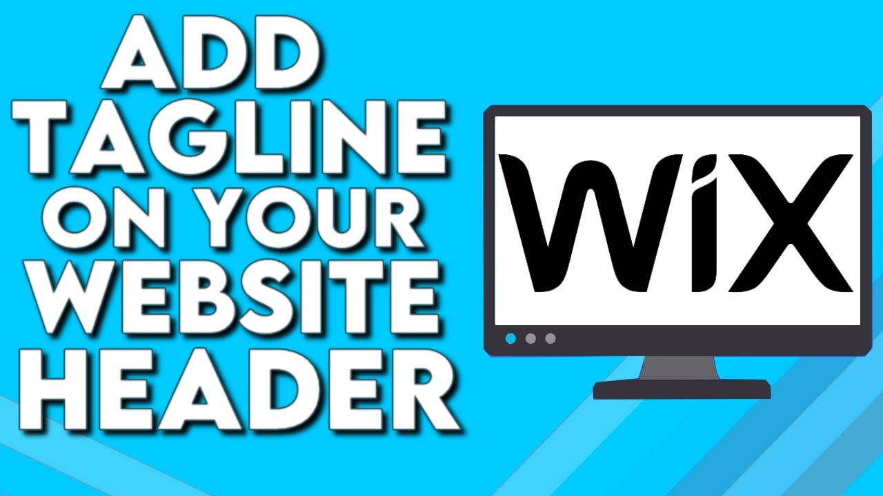 How To Add Tagline on Your Website Header on Wix - YouTube
