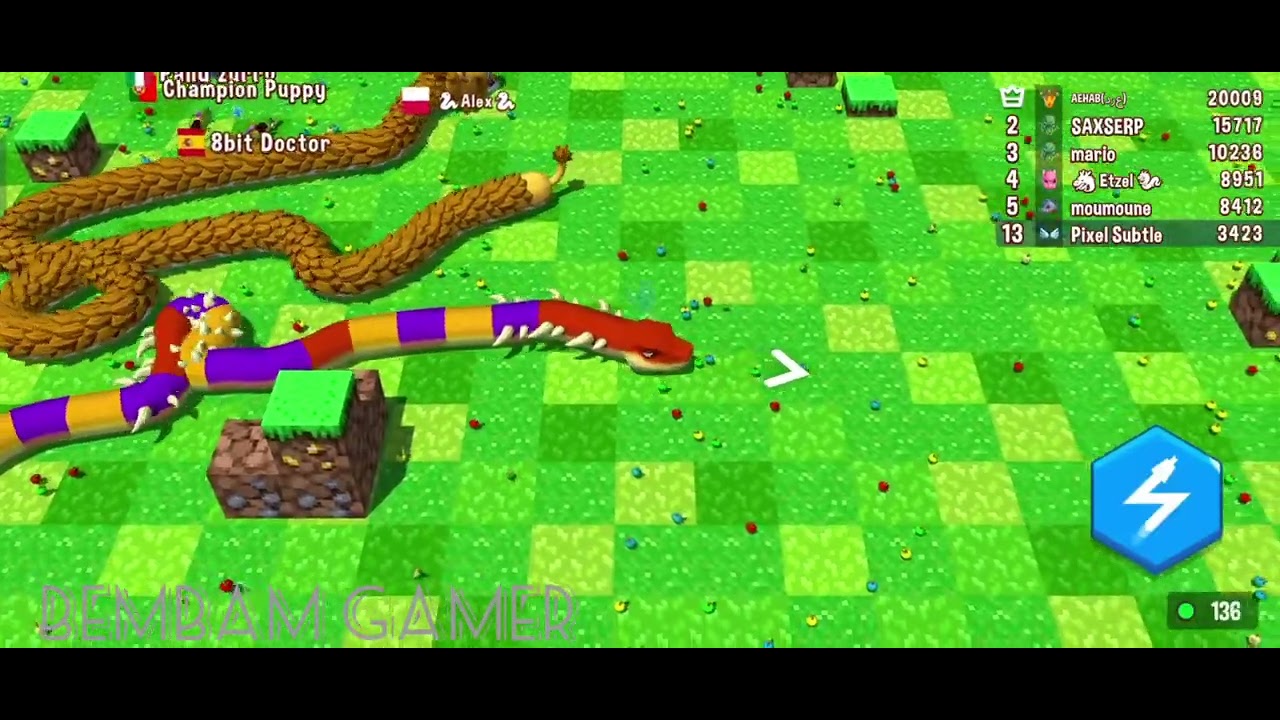 snake io 4 #bembamgamer - YouTube