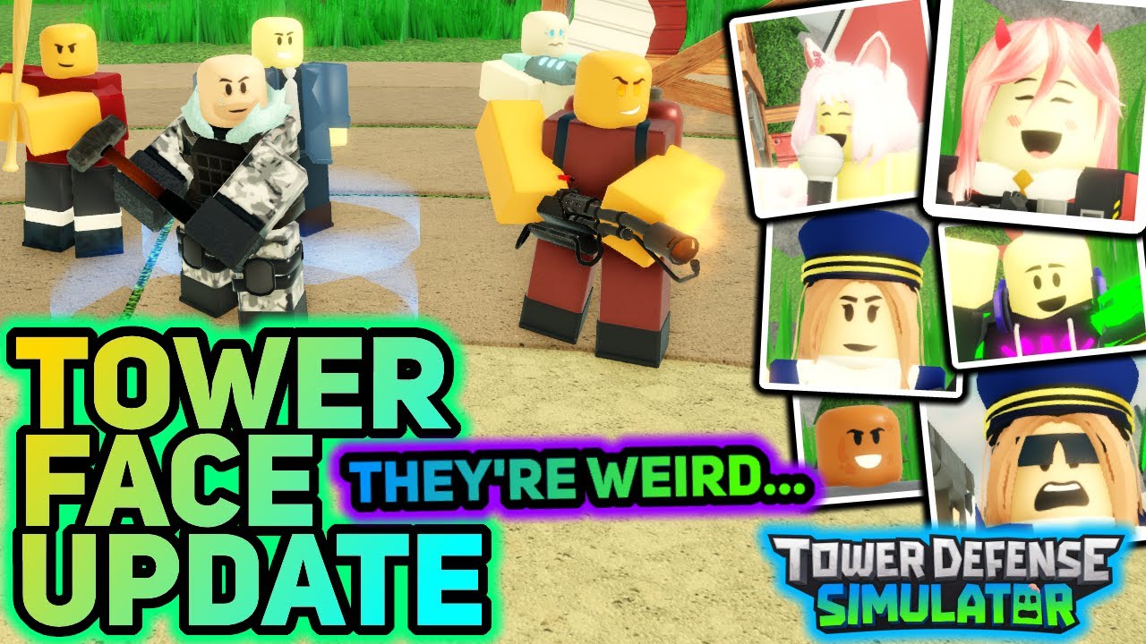 NEW Tower Faces Update - ALL OF THEM - Tower Defense Simulator - YouTube