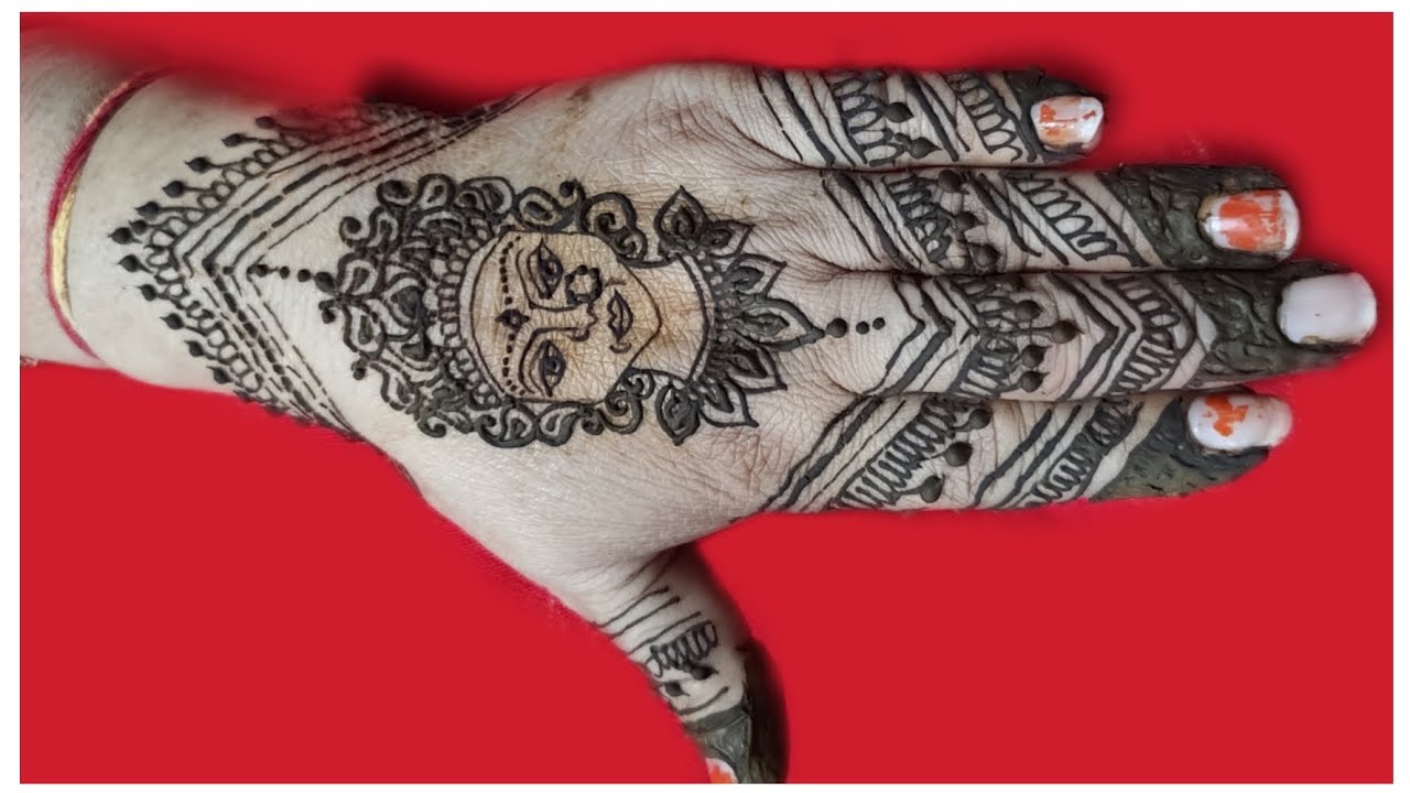 how to make matarani/Navratri Special Mehendi Art/how to draw matarani ...